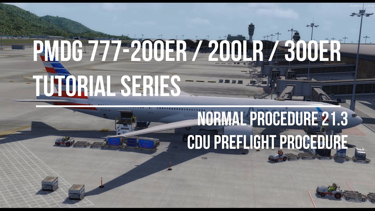 [Sim] PMDG 777 Procedure Tutorial #3 / CDU Preflight Procedure / Setup ...