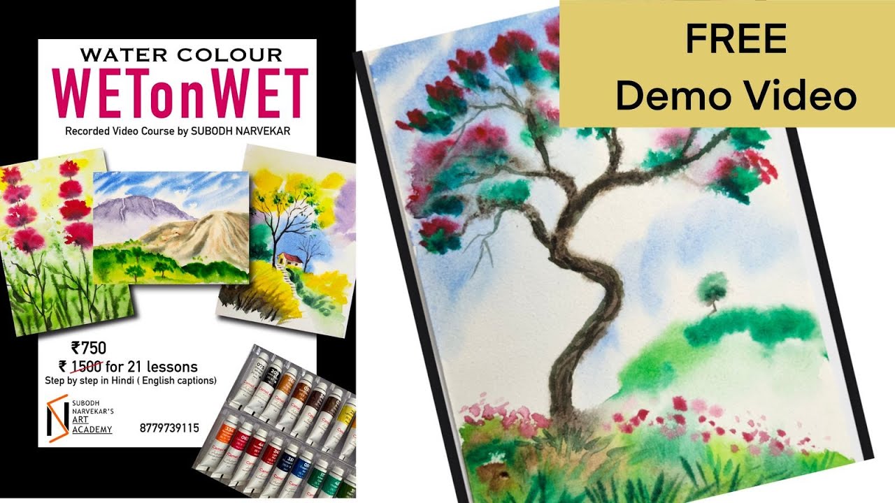Wet on Wet Course- Demo lesson free - YouTube