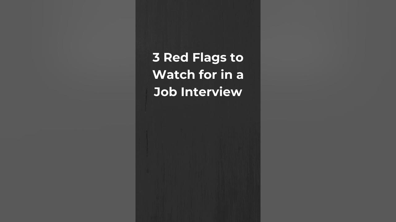 3 Red Flags to Watch for in a Job Interview #CareerGrowth #CareerAdvice #ProfessionalDevelopment ...