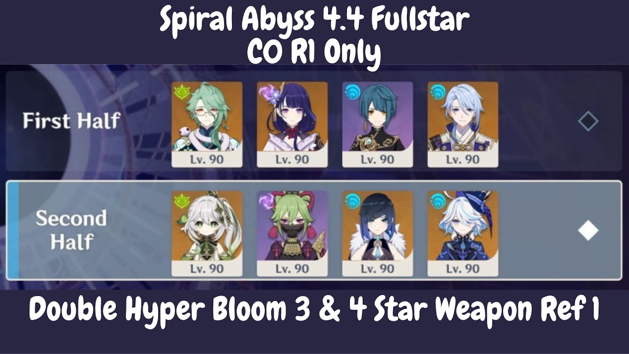 Double Hyper Bloom C0 Character 3 & 4 Star Weapon Ref 1 Only Genshin ...