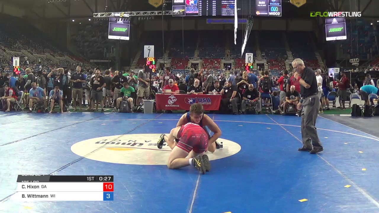 Junior FS 195 Cons 32-1 - Cole Hixon (GA) vs. Brett Wittmann (WI) - YouTube