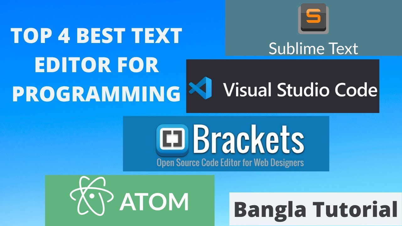 Download Top 4 Free Text Editors For Web Development || Bangla Tutorial ...