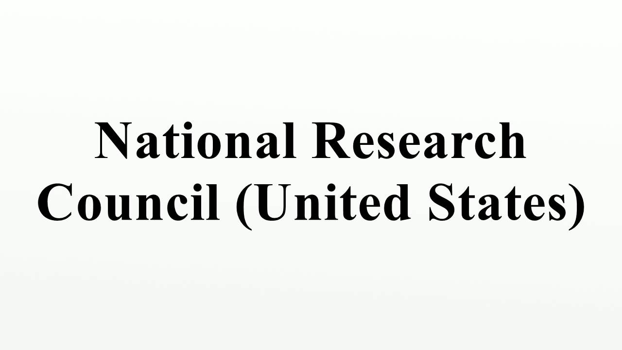 National Research Council (United States) - YouTube