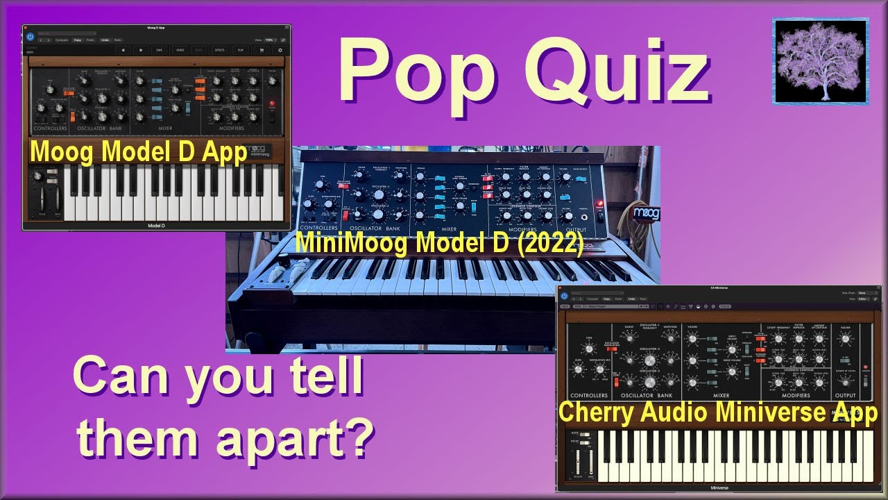 POP QUIZ: MiniMoog Model D, Moog Model D App and Cherry Audio Miniverse ...