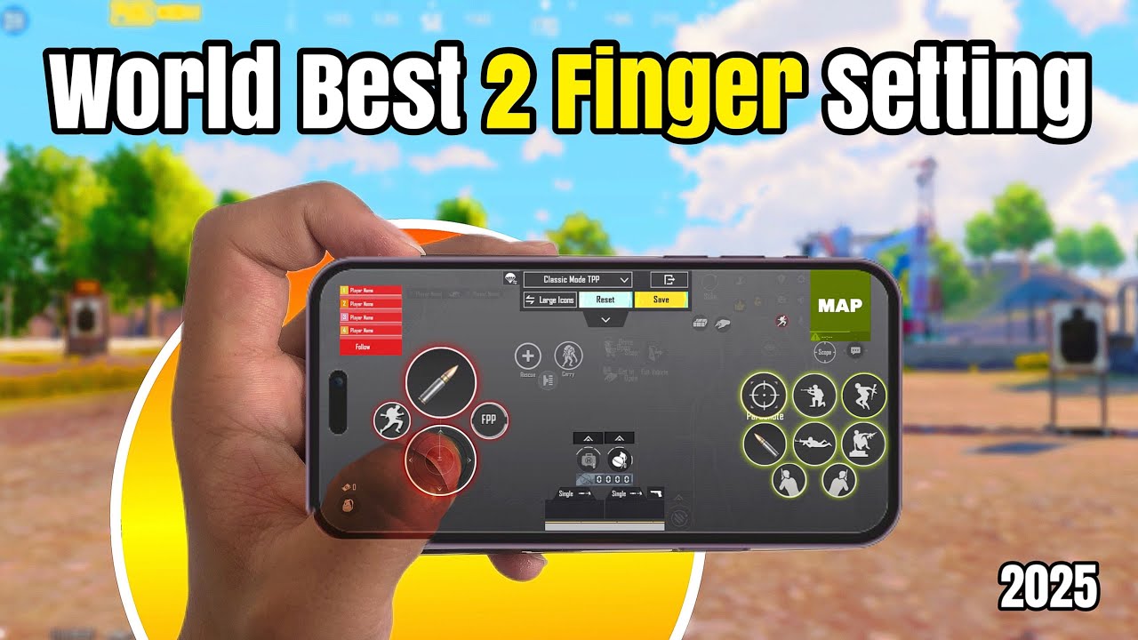 Pubg mobile 2 finger settings 2025 🔥 The best control settings + code ...
