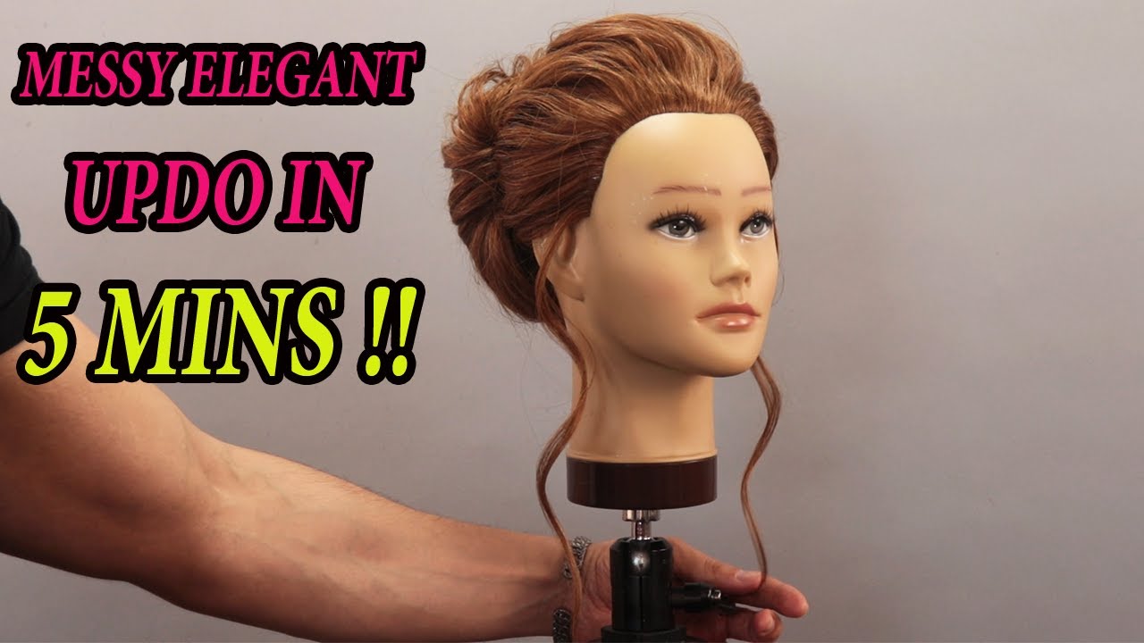 Effortless Messy Elegant Updo: Step-by-Step Tutorial in 5 Mins - YouTube