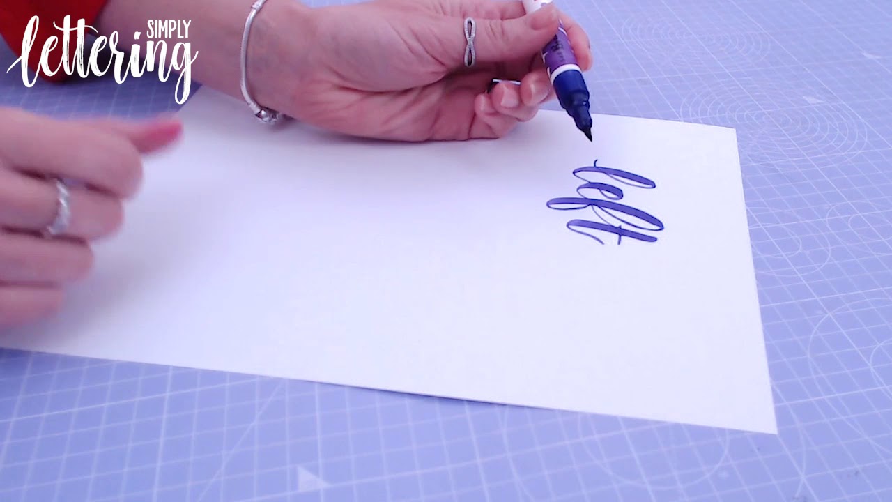 Modern calligraphy basics #5 - Left-handed lettering - YouTube