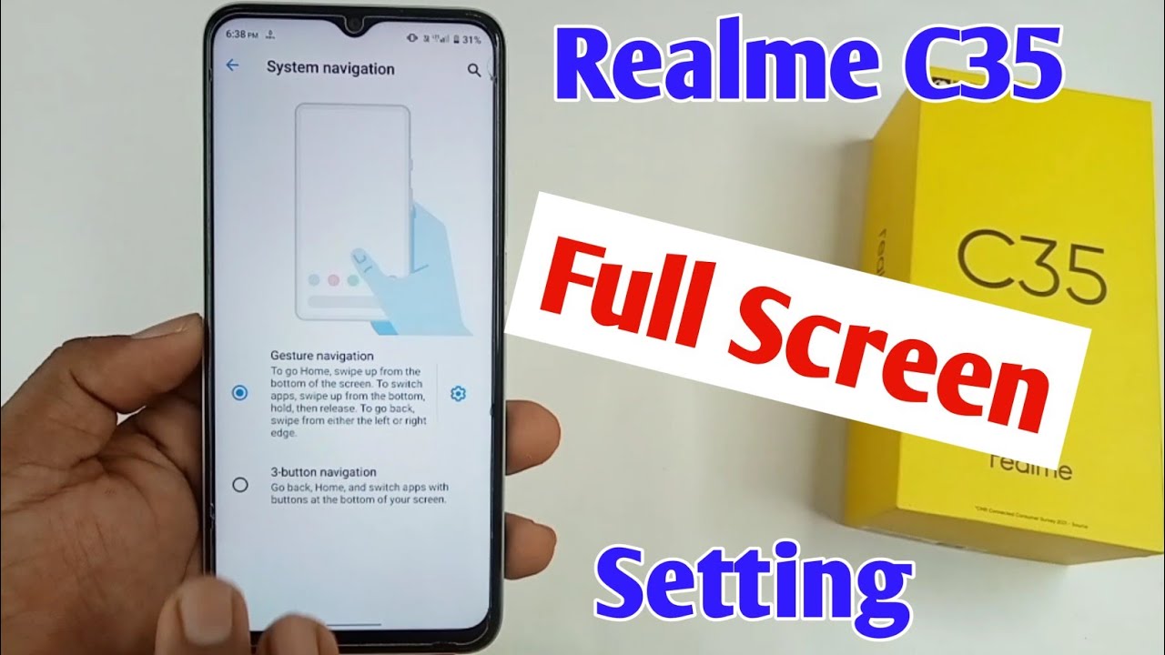 realme c35 full screen setting / realme c35 me full screen kaise kare ...