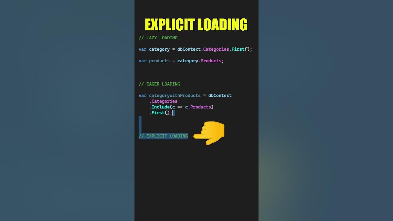 EF Core - Lazy Loading, Eager Loading, and Explicit Loading - YouTube