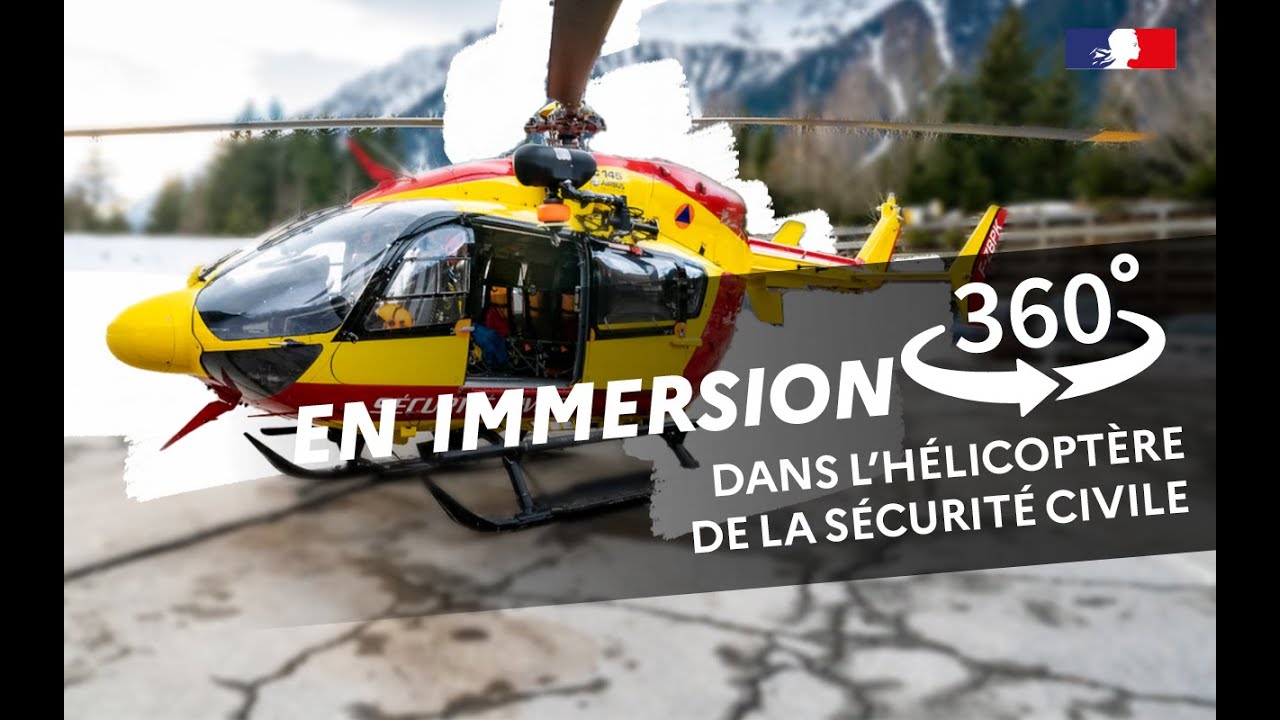 En immersion 360° dans l'hélicoptère de la sécurité civile - YouTube