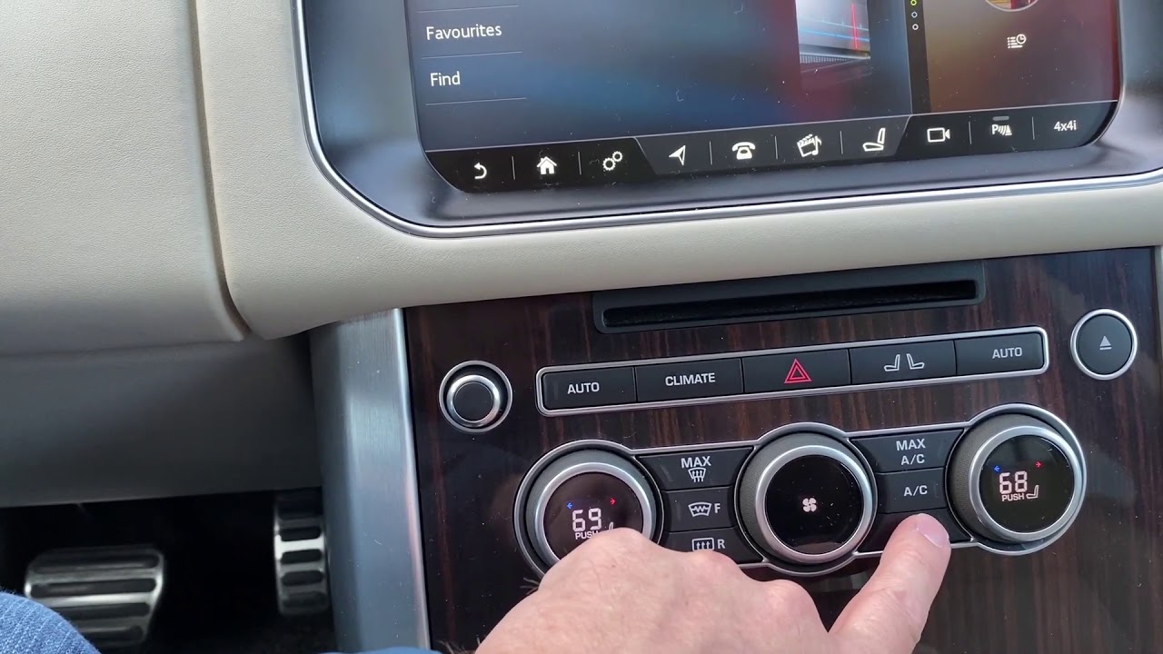 Range Rover - Set Recirculation and Rear Climate Control - YouTube