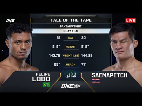 ฟิลิปเป โลโบ vs เสมาเพชร แฟร์เท็กซ์ | ONE FIGHT NIGHT 28 | CH7HD | 8 ก.พ. 2568 - YouTube