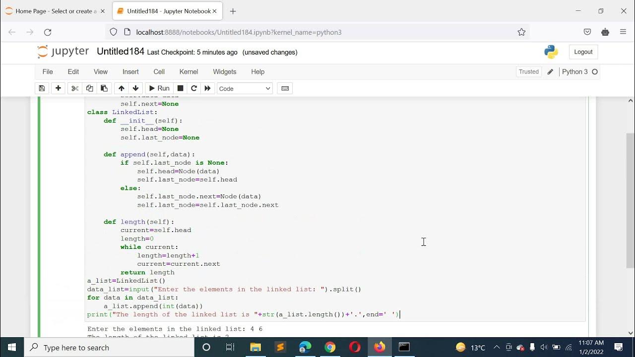 Python Program to Find the Length of the Linked List without using ...