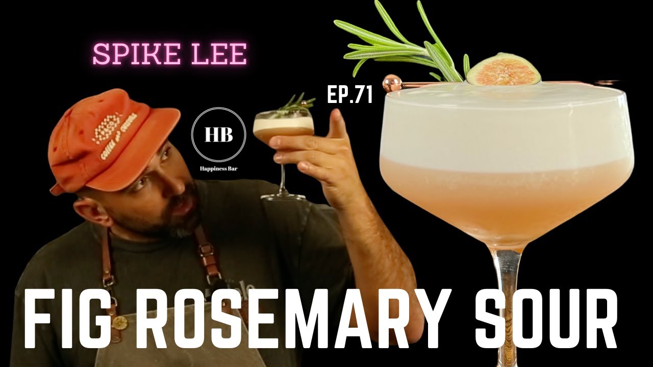 A Cocktail for Spike Lee! Fig and Rosemary Whiskey Sour Recipe! - YouTube