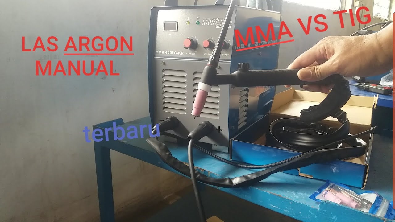 mesin las argon, setting manual di MMA 400I G KR - YouTube