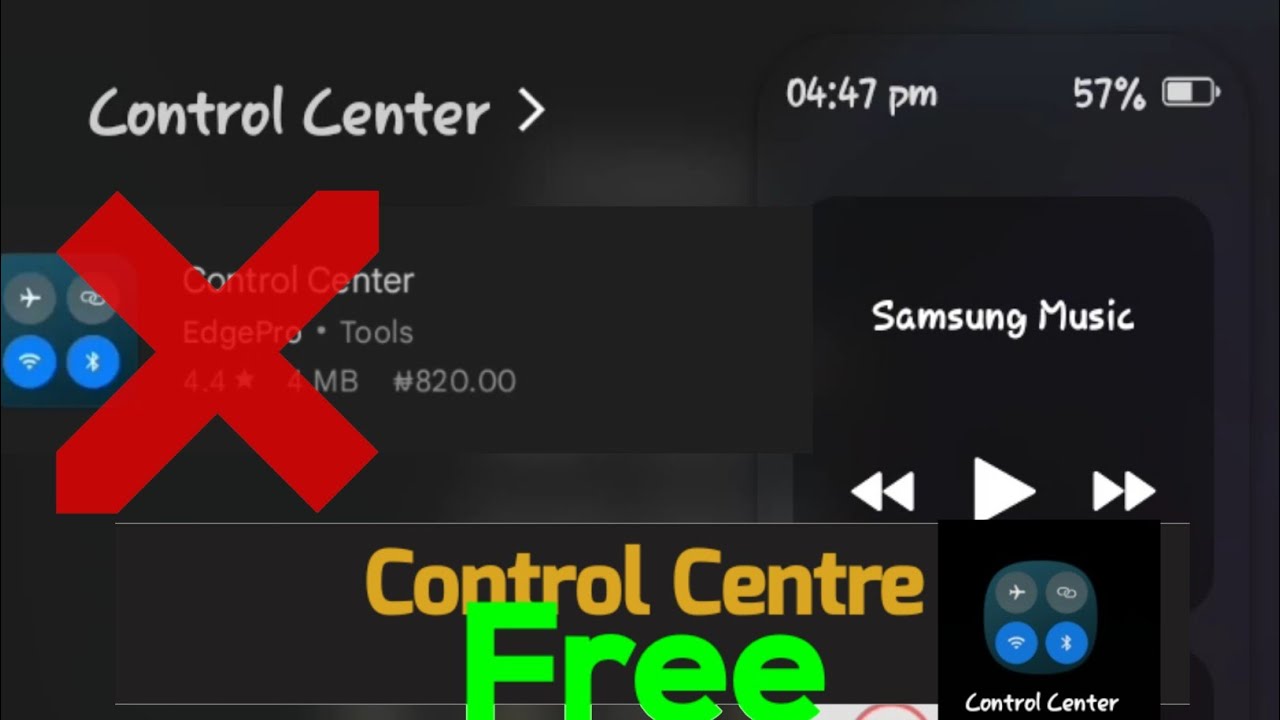 How To Get Samsung Edge panel Control center for FREE!!!🤩 - YouTube