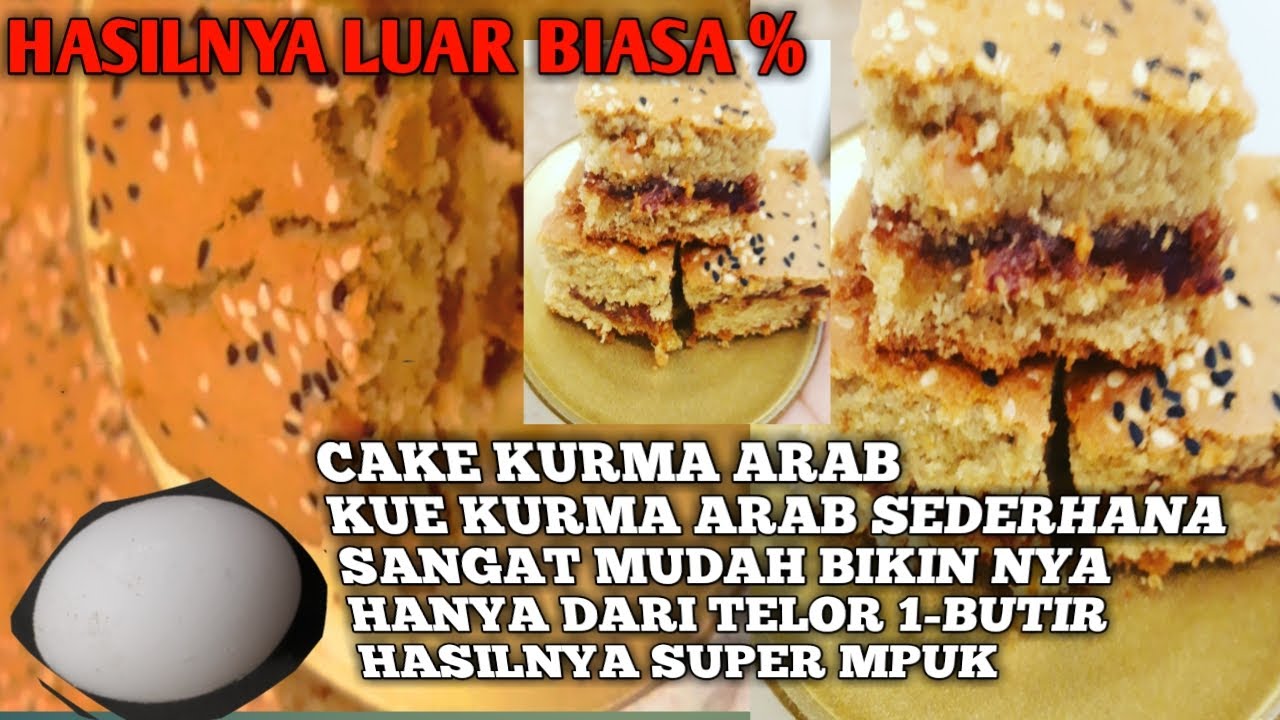 Cara membuat cake kurma arab bikinya sangat mudah hanya dari 1butir ...
