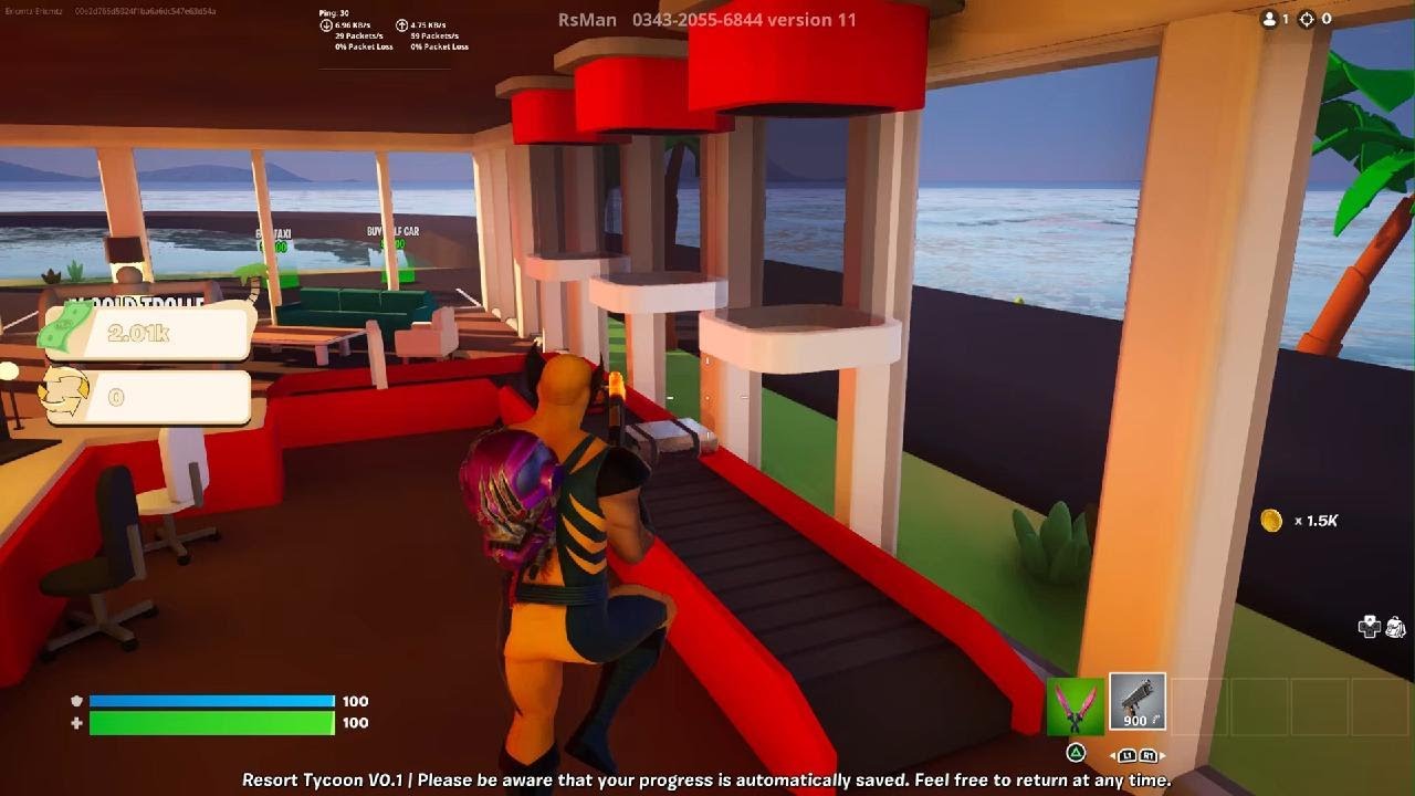 Fortnite:Creative, Hotel Resort Tycoon Map Gameplay. - YouTube