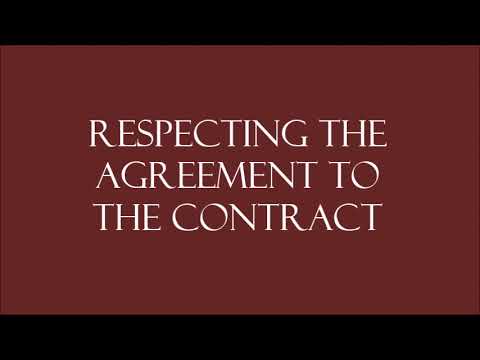 Respecting The Agreement To The Contract - YouTube