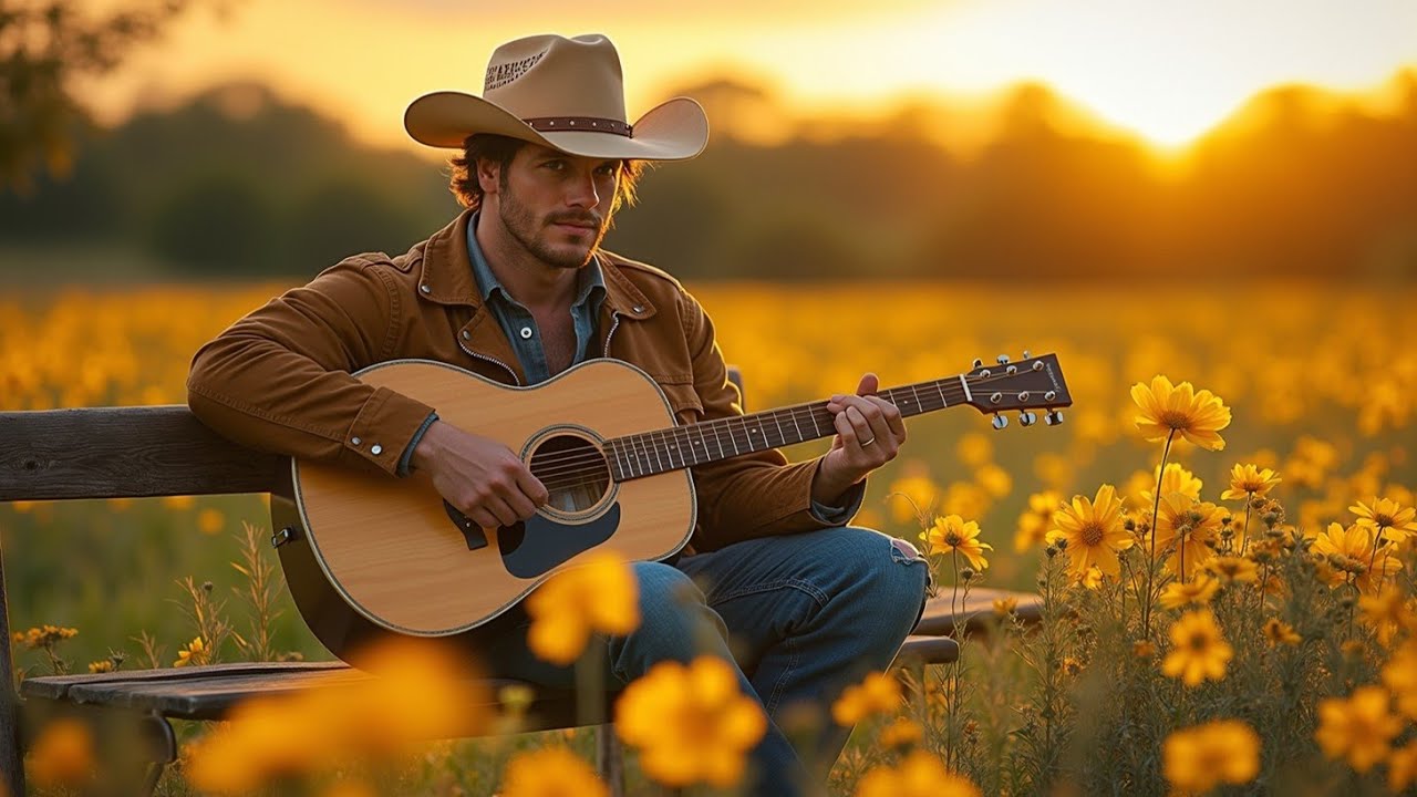 Relaxing Country Music Sunset Guitar Calm Field Melodies for Ultimate ...