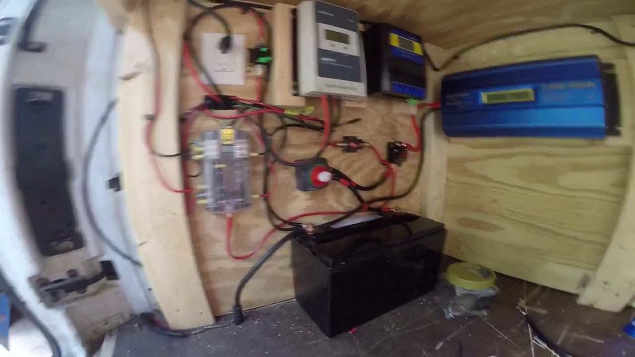 Sprinter Van Conversion Electrical Inverter Battery Solar Charge ...