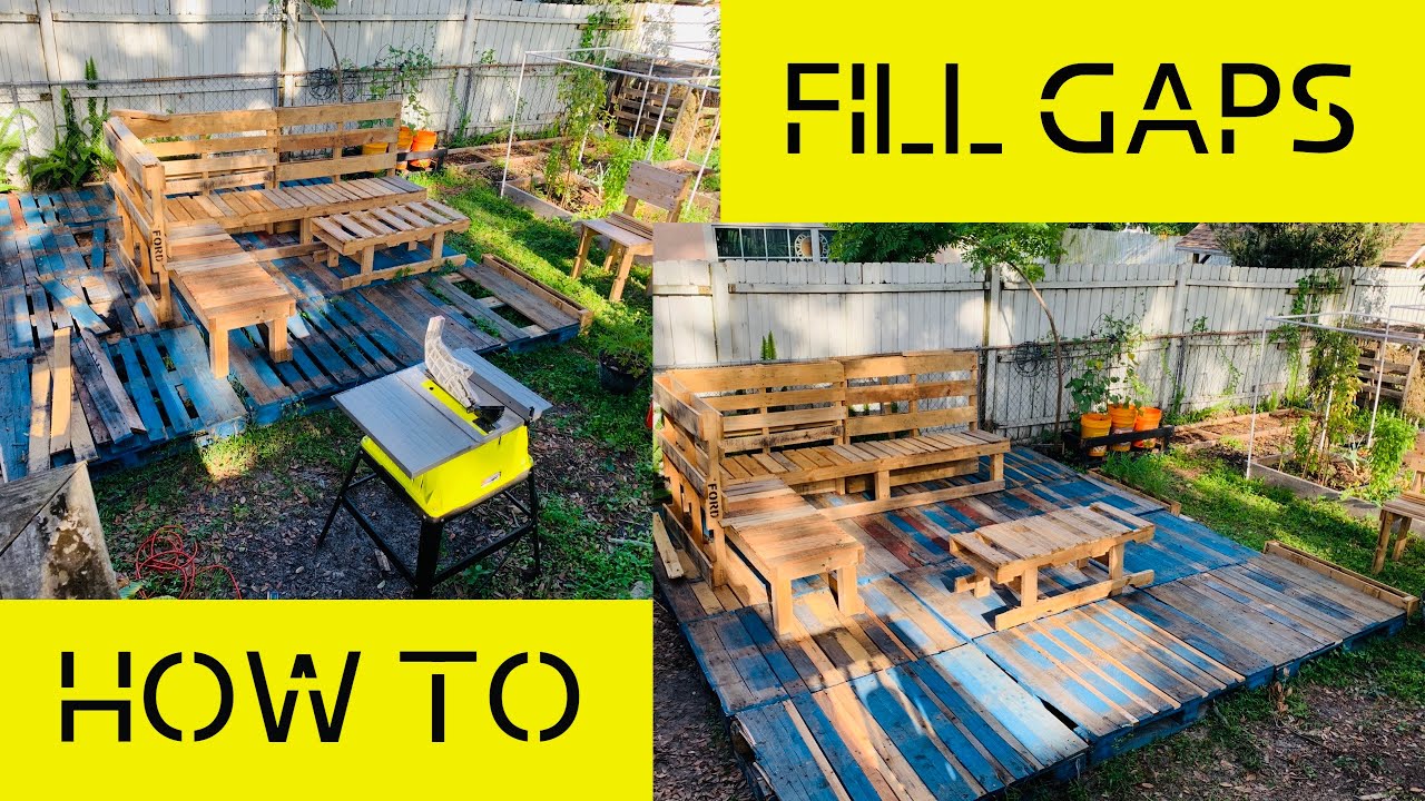 HOW TO MAKE YOUR PALLET DECK SAFE CLOSING THE GAPS! DIY BEGINNER ...