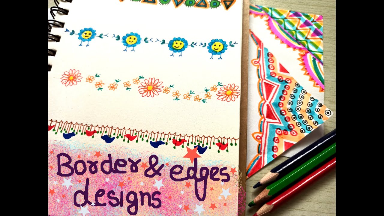 border designs on paper for projects/ assignment designs/ corner design ...
