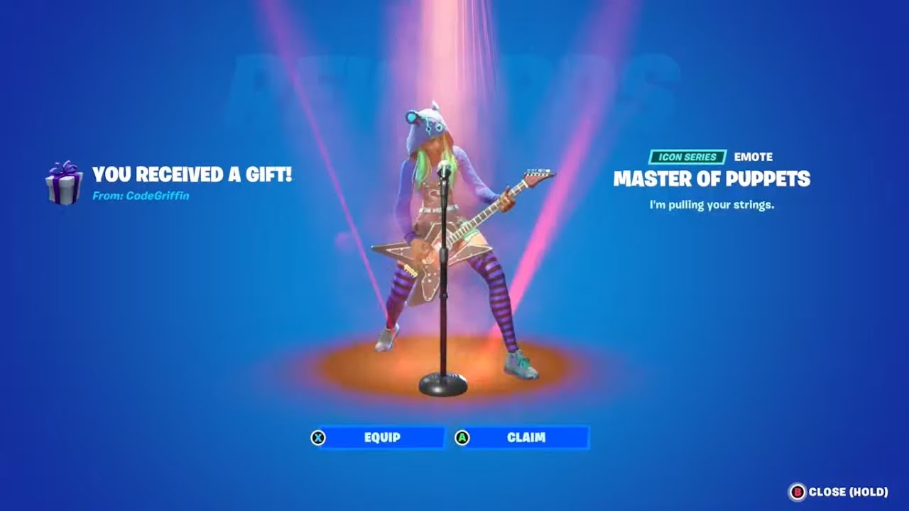 Fortnite Item Shop *NEW* Master Of Puppets Emote And Gameplay (Tuesday ...