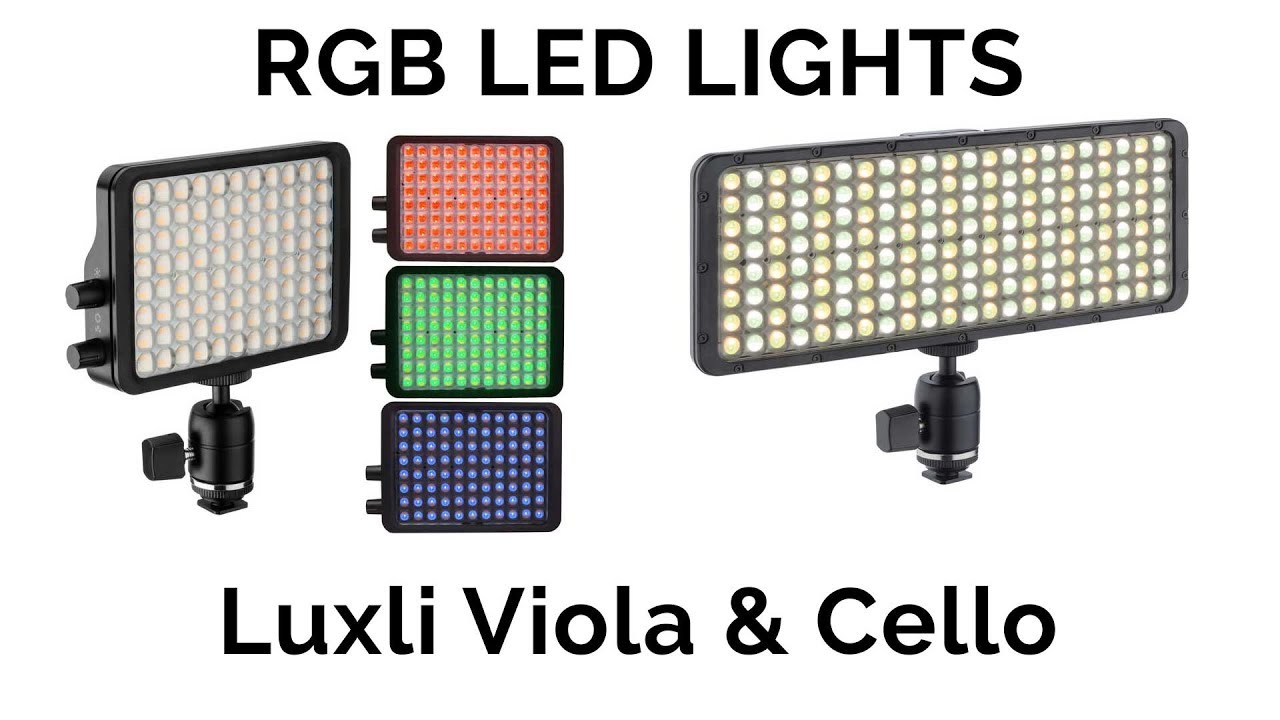 RGB LED Lights Review - Luxli Viola & Cello + Giveaway! - YouTube