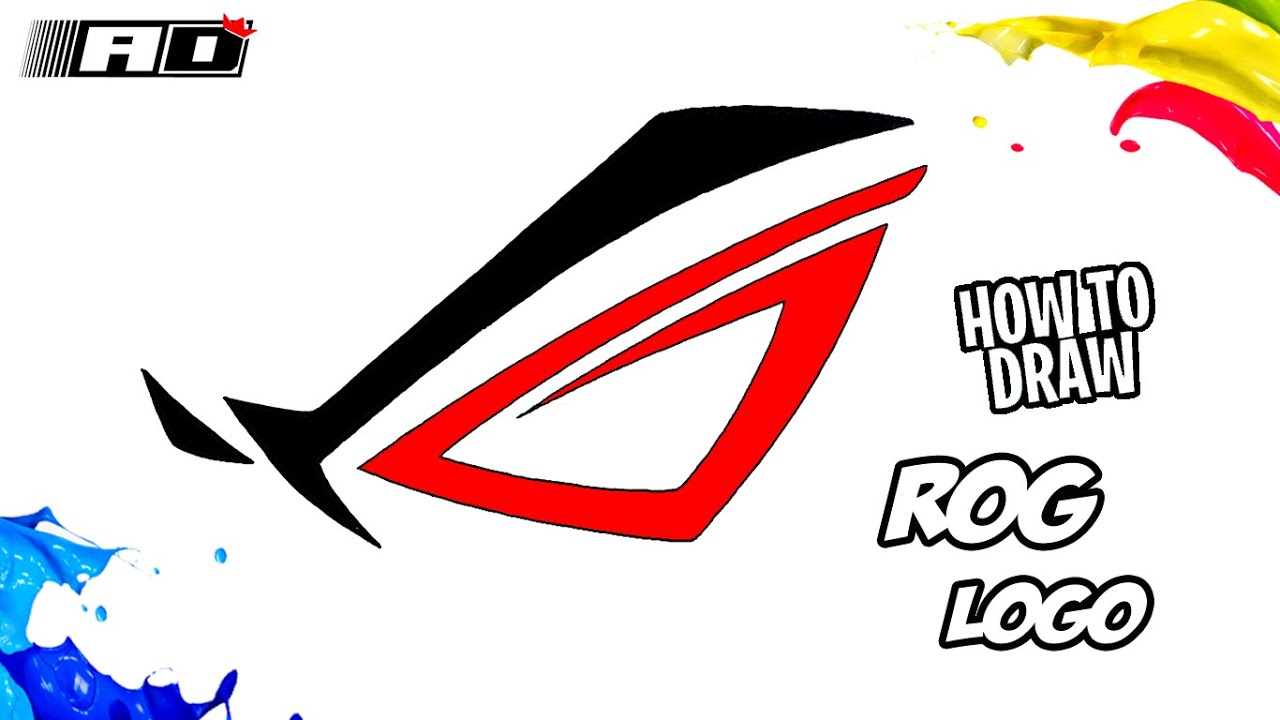 How to draw ROG Logo - YouTube