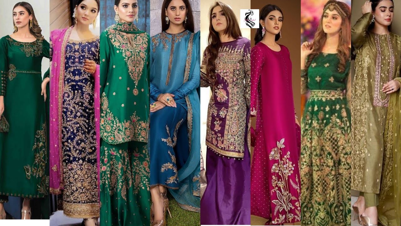 50+Most gorgeous beautiful Wedding Party Mehndi Ubton Dholaki Dresses ...