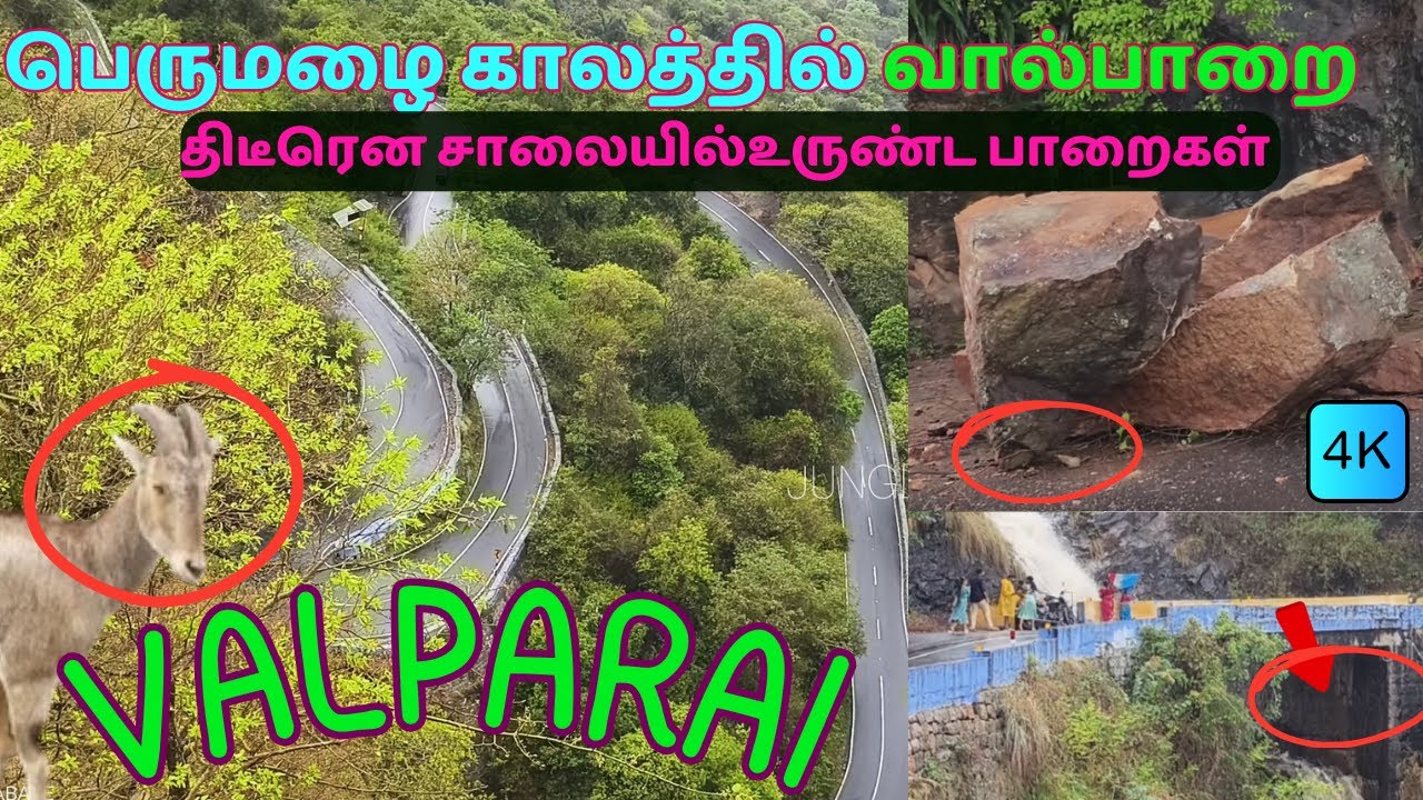 Valparai Monsoon -4k😍 - Heavy to Heavy Raining -பெருமழை காலத்தில் ...
