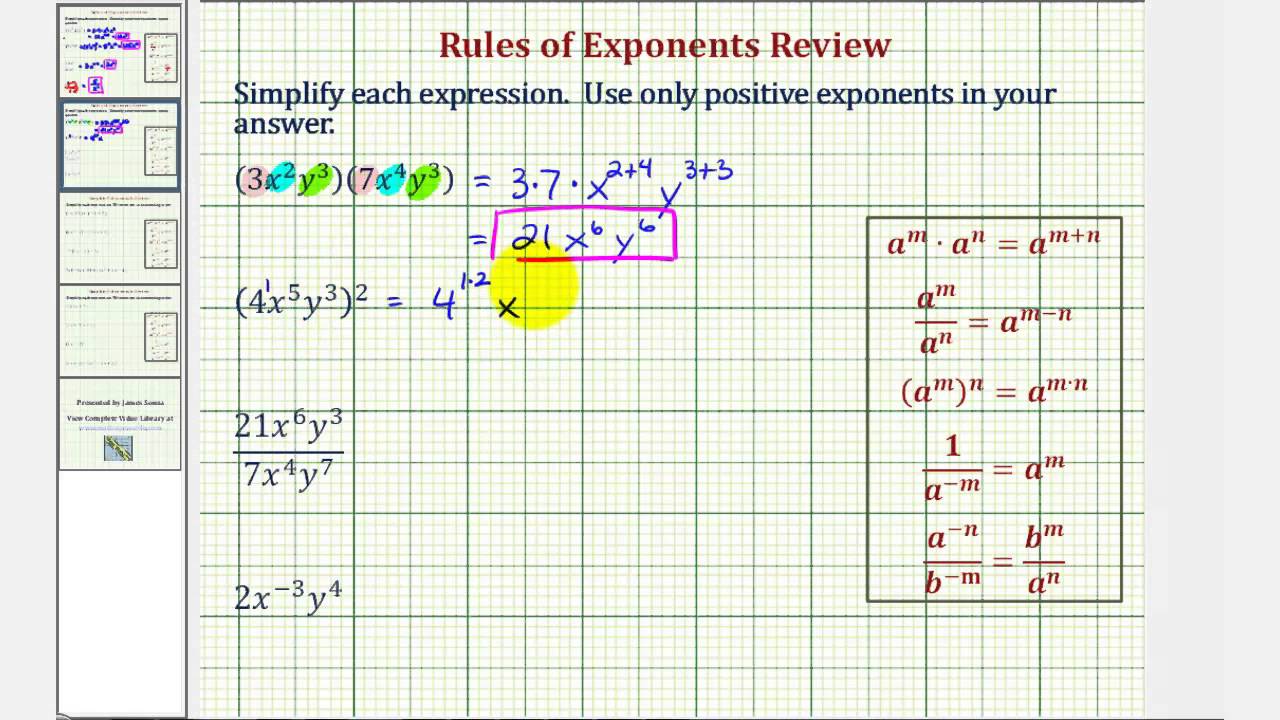 Ex 2: Exponent Review - YouTube