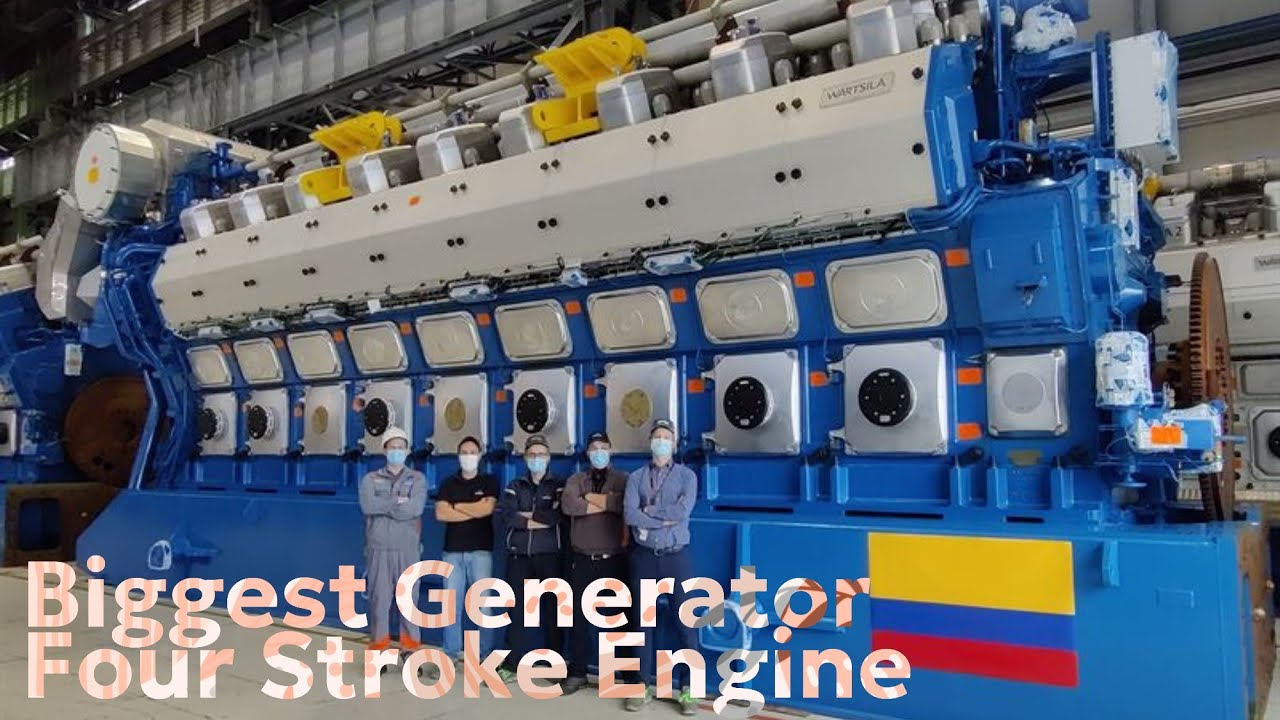 19MW generator (Wartsila 18V50SG) - YouTube