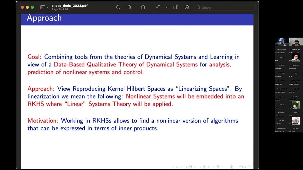 B. Hamzi: Kernel Flows and Kernel Mode Decomposition for learning dynamical systems from data ...