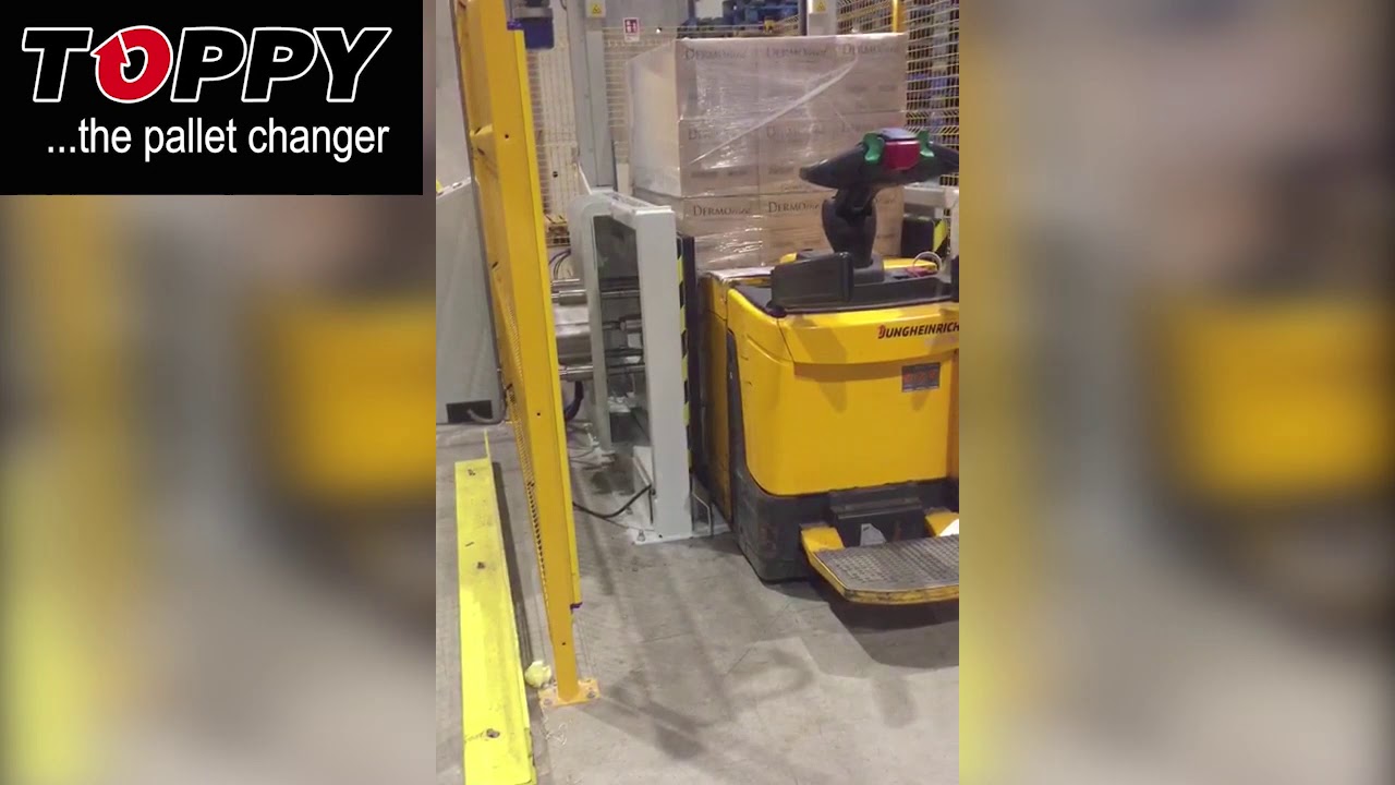 Pallet inverter - TOPPY EASY CHANGER (boxes) - YouTube