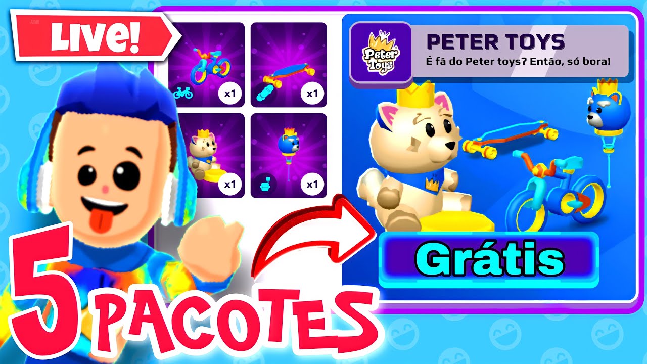 5 PACOTES PETER TOYS GRÁTIS MUITA DIVERSÃO E BRINCADEIRAS EM MAIS UMA ...