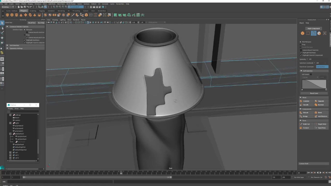 Maya Tutorial: How to Draw quads in a Selected Object - YouTube