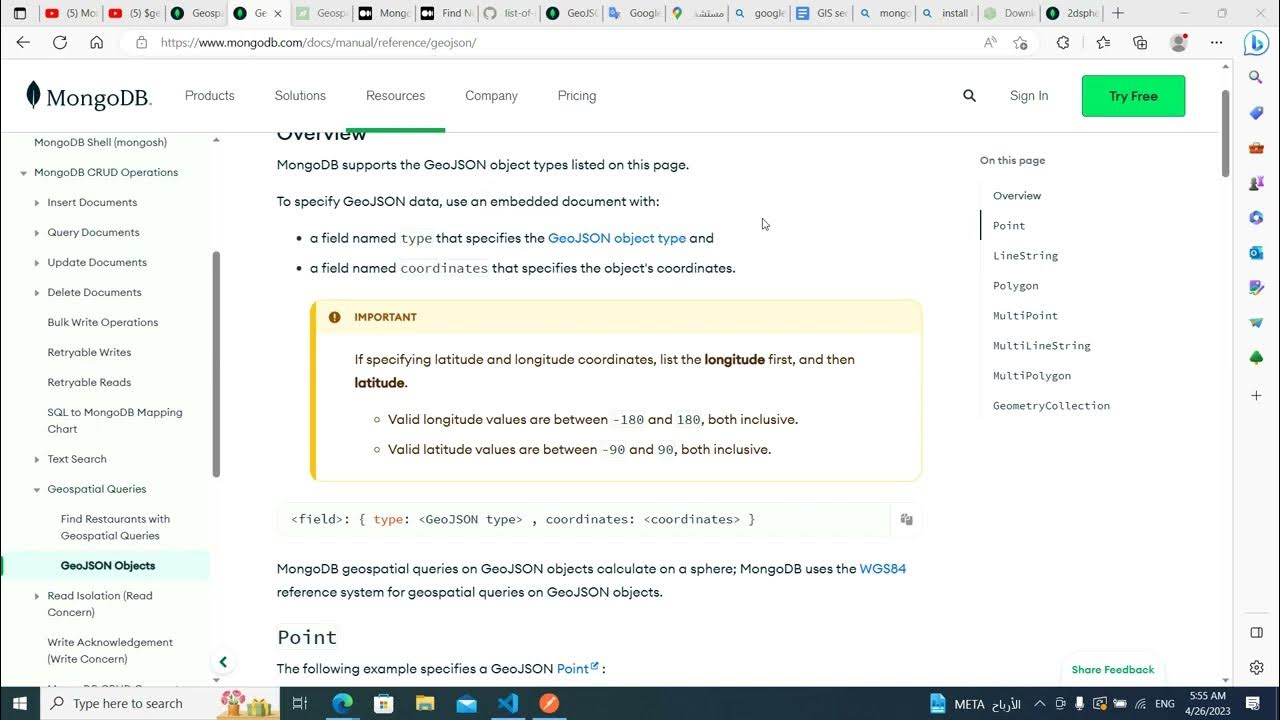 Deal with Geospatial in mongoDB part -1 || index concept - YouTube