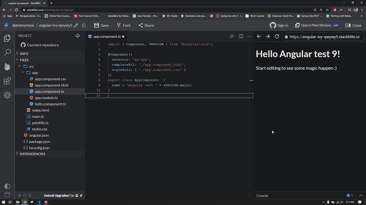 Angular Online Hello World and number adder simple application - YouTube