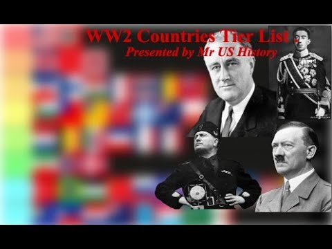 Tier ranking WW2 Countries - YouTube