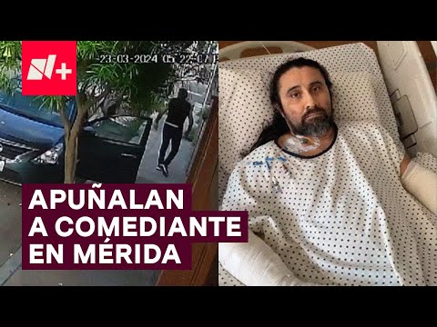 Captan instante del violento ataque a un comediante en Mérida - N+