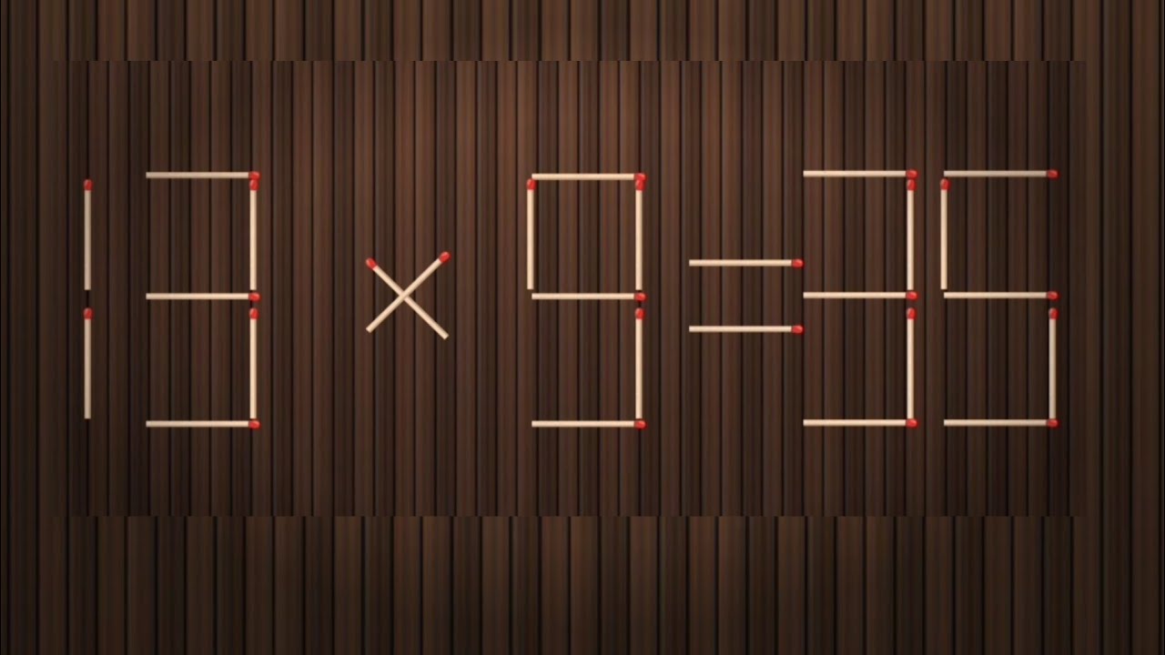 Move only 1 match to fix the equation, matchstick maths riddles ...