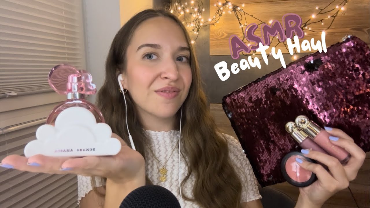 ASMR Beauty Haul 💕 (Makeup Triggers, Tapping, Scratching, Whispering) - YouTube