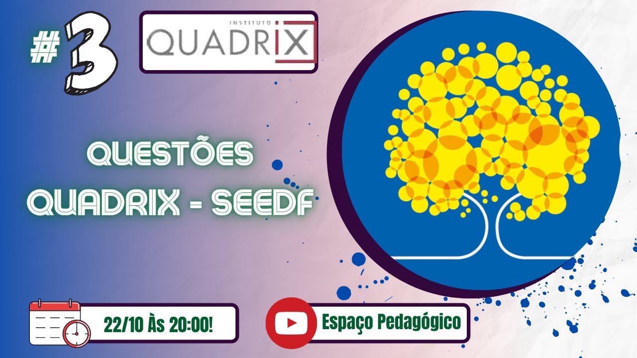 QUESTÕES QUADRIX - CONHECIMENTOS PEDAGÓGICOS PARA A SEEDF - YouTube