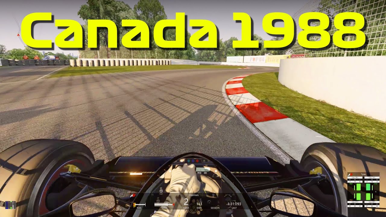 Circuit Gilles Villeneuve 1988 - Canadian GP Historic Track Layout ...