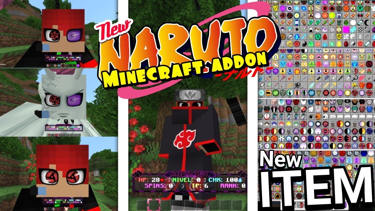 New!!! Addon NARUTO || Efek sama Skin nya Keren banget sih ini | Support V 1.19 - YouTube