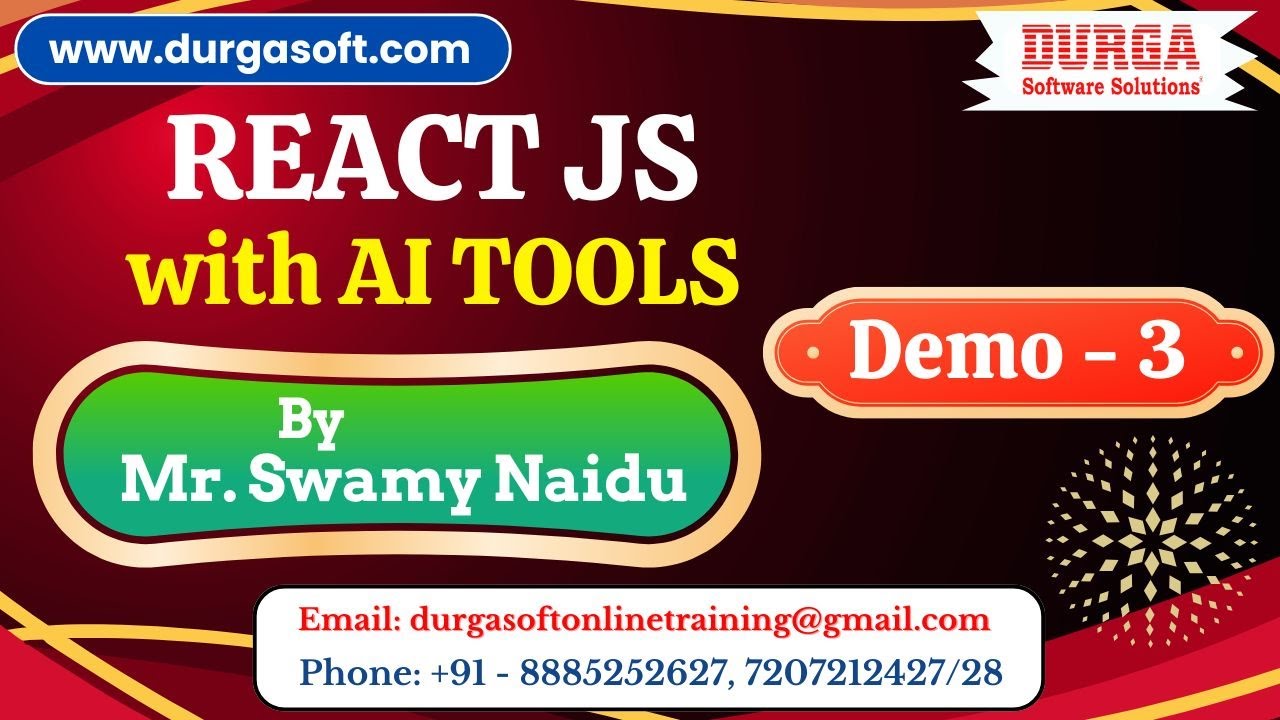 REACT JS with AI TOOLS tutorials || Demo - 3 || by Mr. Swamy Naidu On 01-09-2025 @7AM (IST ...