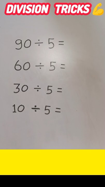 Division Tips and Tricks | Easy Division Tricks for Large and Small ...