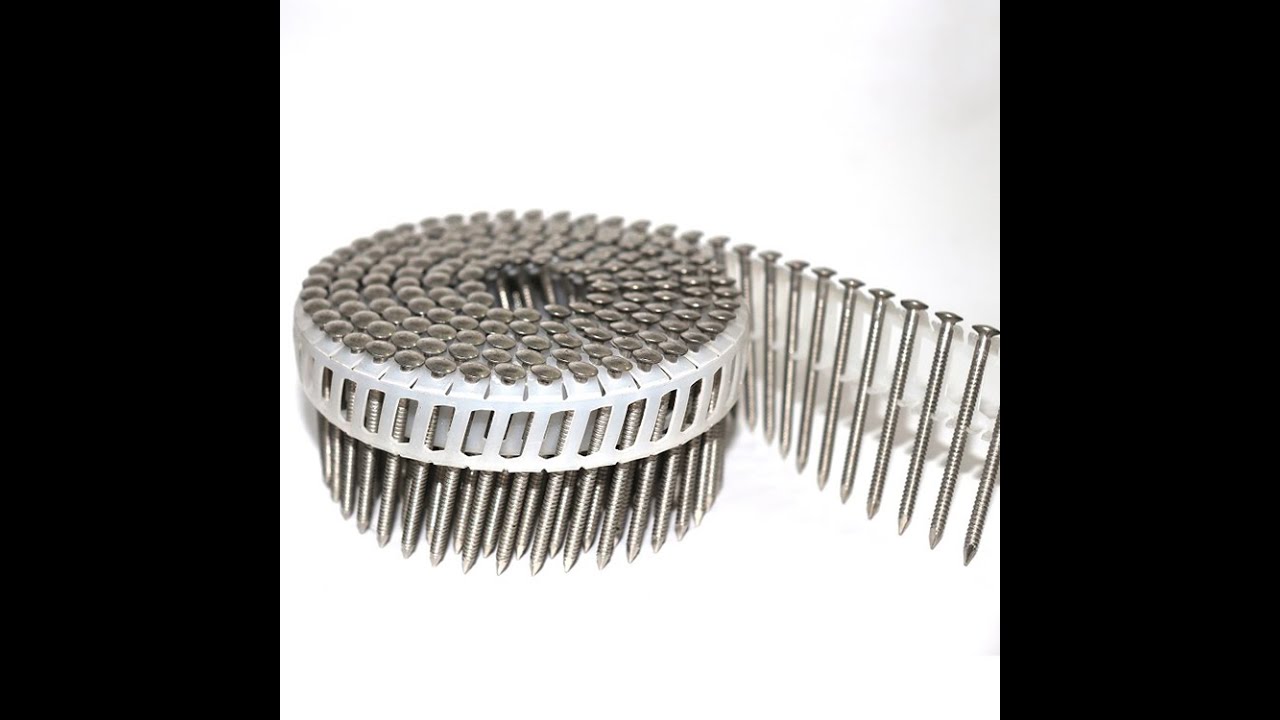 Plastic Sheet Coil Nails Making Machine /15° Plastic Collated Coil Nail ...
